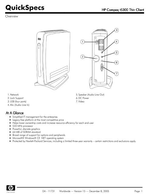 HP Compaq t5300 Thin Client - Server-Unit