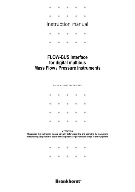 FLOW-BUS manual - Bronkhorst High-Tech B.V.