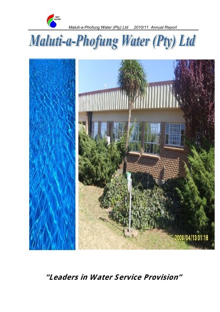map water annual performance report 2010/11 - Maluti-A-Phofung ...