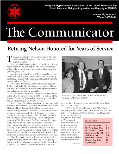 Comm 3/00 - MH Hotline Information - Malignant Hyperthermia ...