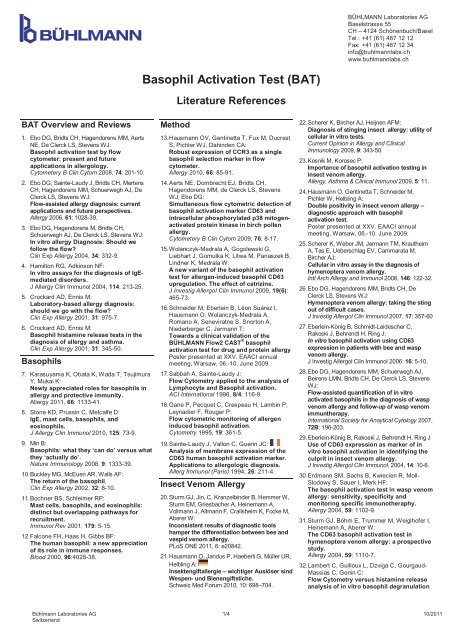 Basophil Activation Test (BAT) - ALPCO Diagnostics
