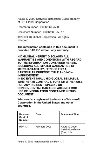 Asure ID 2009 AP - HID Global
