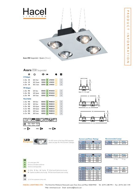 Product Sheet - Hacel Lighting U. K.