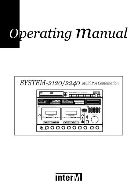 SYSTEM-2120/2240 Multi P.A Combination - Inter—M电子