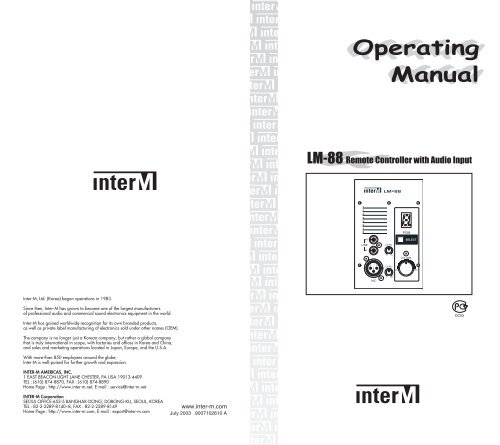 Operating Manual
