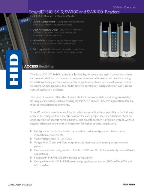 SmartID Reader Family Datasheet - HID Global