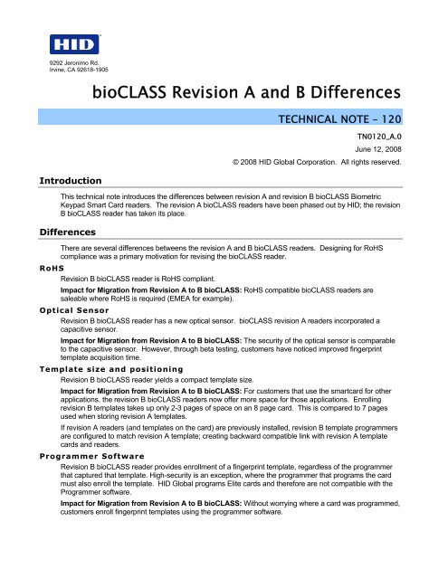 Delta Spec - bioCLASS - HID Global