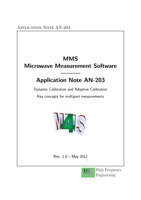 Application Note AN-203 - HFE - High Frequency Engineering