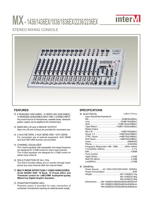 MX-1436/1436EX/1836/1836EX/2236/2236EX