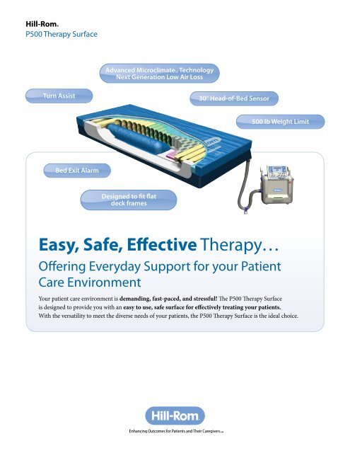 P500-Therapy-Mattress-Brochure - Hill-Rom