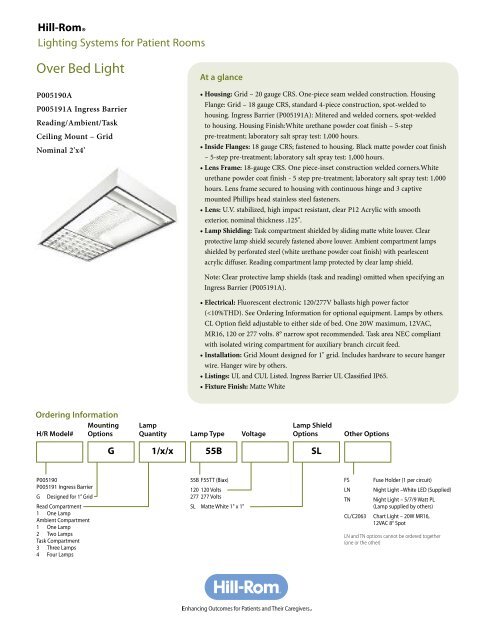 Over-Bed-Light-brochure - Hill-Rom