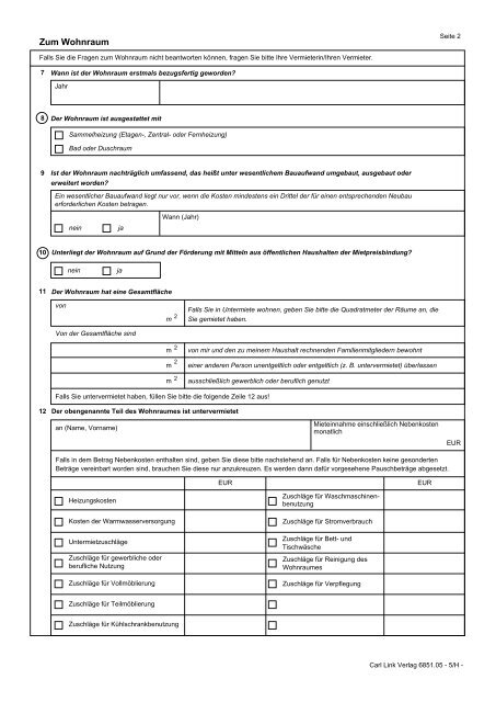 Antrag auf Wohngeld (Mietzuschuss) - Stadt Herzogenaurach