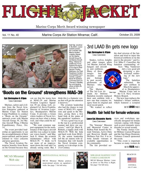 3rd LAAD Bn gets new logo - Marine Corps Air Station Miramar