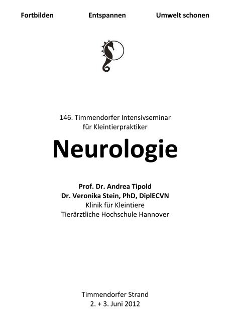 Prof. Dr. Andrea Tipold, Dr. Veronika Stein - Timmendorfer Tierärzte ...