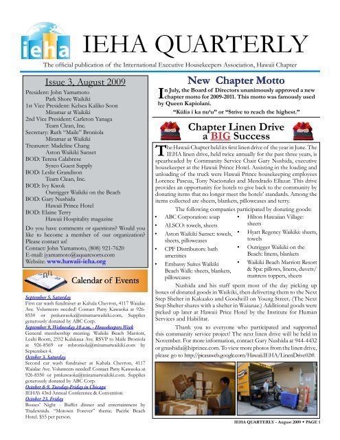 IEHA QUARTERLY - hawaii-ieha