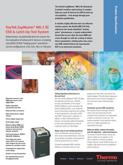 KeyTek ZapMaster® MK.2 SE ESD & Latch-Up Test System