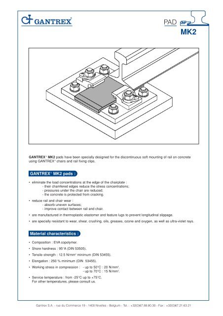 GANTREX® MK2 Rail Pad