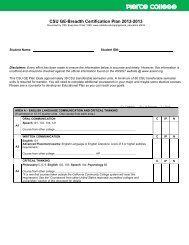 CSU-GE BREADTH CERTIFICATION ... - Merced College