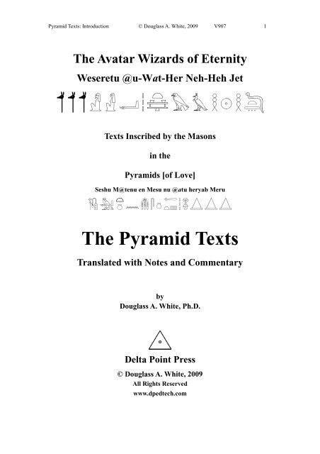 Introduction to the Pyramid Texts - Sacred Scarab Institute