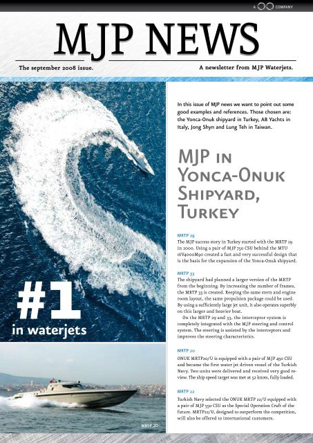 MJP in Yonca-Onuk Shipyard, Turkey - beQuoted