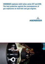 Explosion relief valve type EVM for low pressure ranges - Hoerbiger