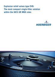 Explosion relief valve type EVM for low pressure ranges - Hoerbiger