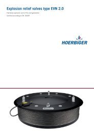Explosion relief valve type EVM for low pressure ranges - Hoerbiger