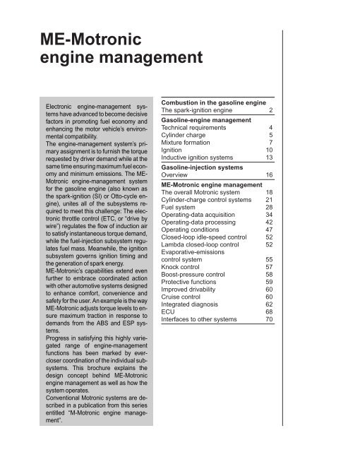 ME-Motronic engine management - Bosch Automotive Aftermarket