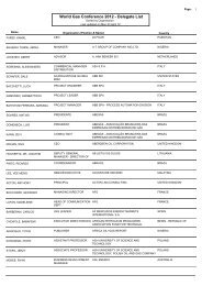 World Gas Conference 2012 - Delegate List - WGC 2012