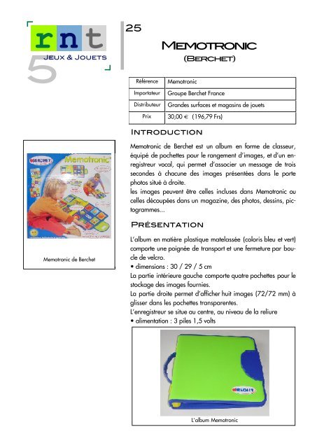 Memotronic (Berchet) - Moteurline - APF