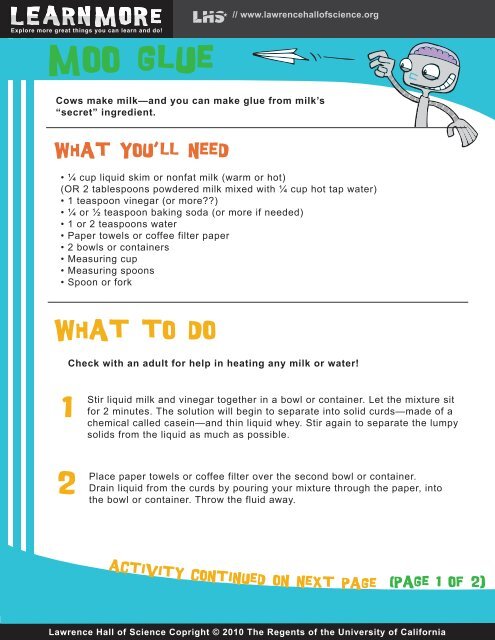 Moo Glue - Lawrence Hall of Science