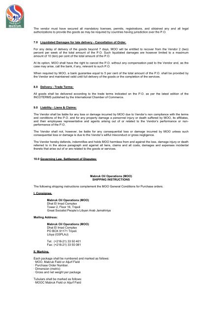 The vendor must have secu