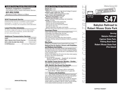 map S47 - Suffolk County Transit
