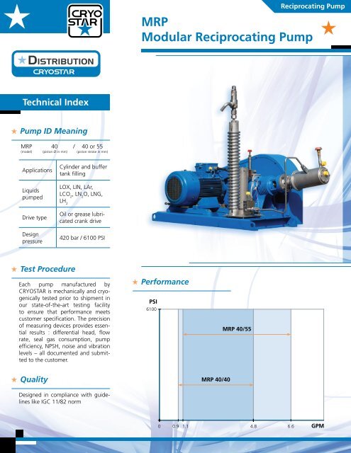 MRP Modular Reciprocating Pump - Cryostar