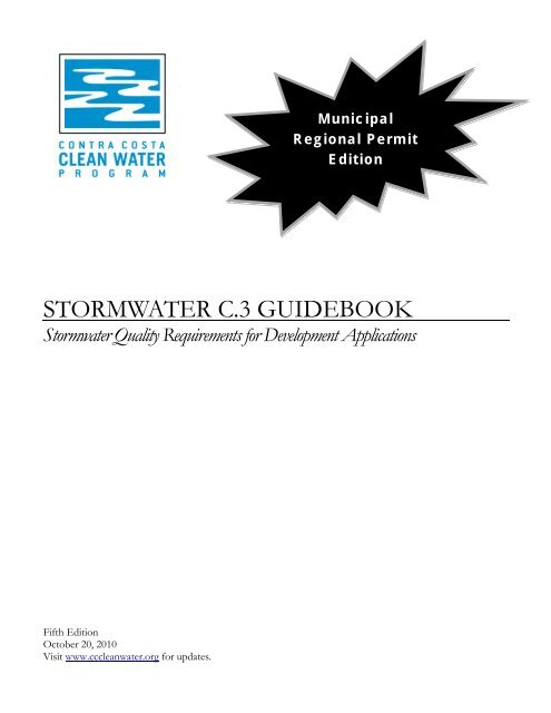 Stormwater C.3 Guidebook - Contra Costa Clean Water Program