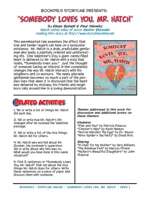 somebody loves you, mr. hatch - Storyline Online