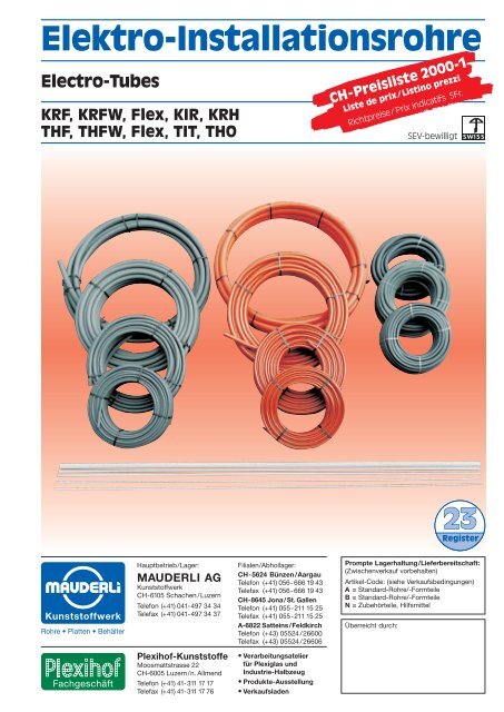 Elektro-Installationsrohre - mauderli ag