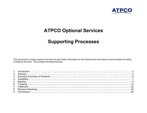 Optional Services Supporting Processes - atpco