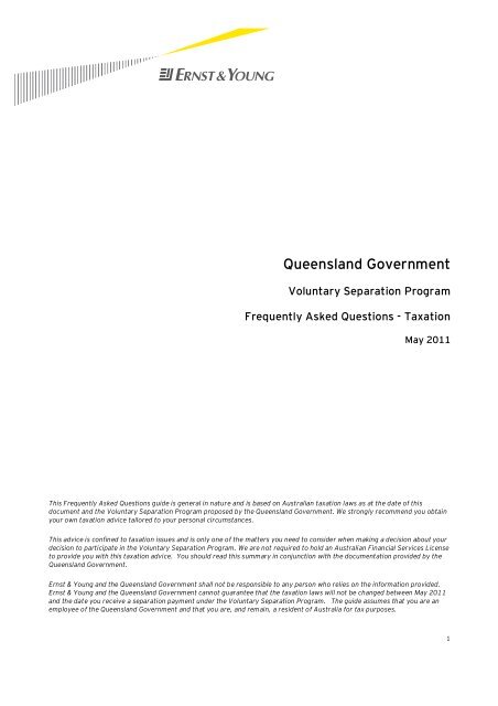 Voluntary Separation Program Employee - Queensland Government