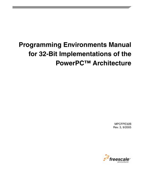 Programming Environments Manual for 32-Bit Implementations of ...