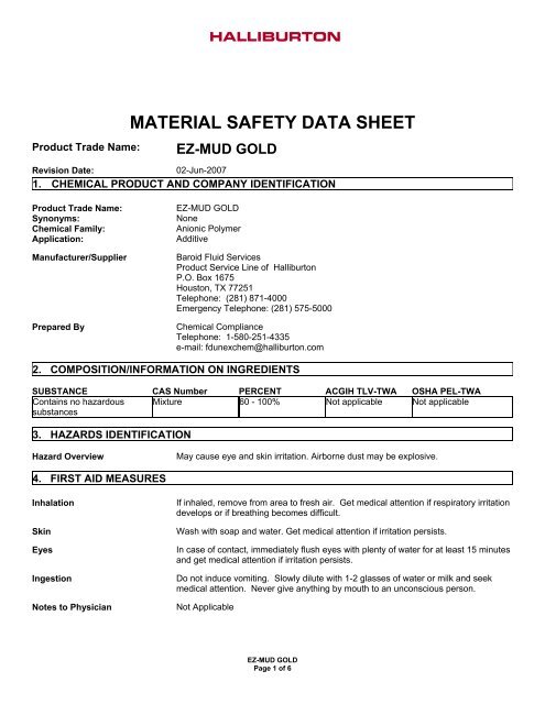 MSDS 510 MATERIAL SAFETY DATA SHEET ChemSpec USA, 49% OFF