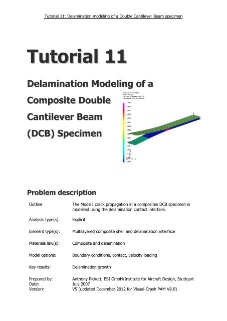 Tutorial 11 â Delamination of Composite DCB Specimen (pdf