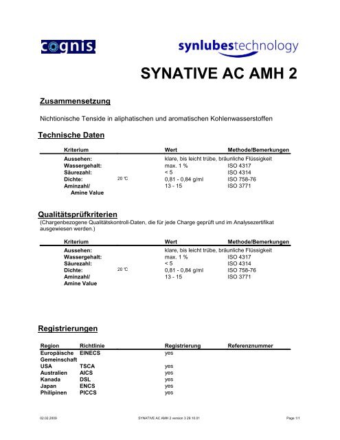 synative ac amh 2 - Ilco Chemikalien GmbH