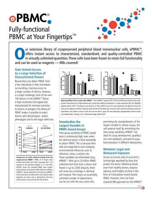 ePBMC® Brochure - Cellular Technology, Ltd