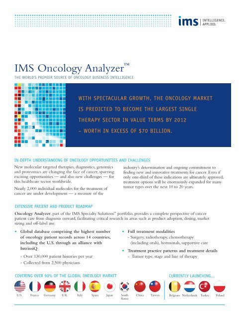 IMS Oncology Analyzer - IMS Health