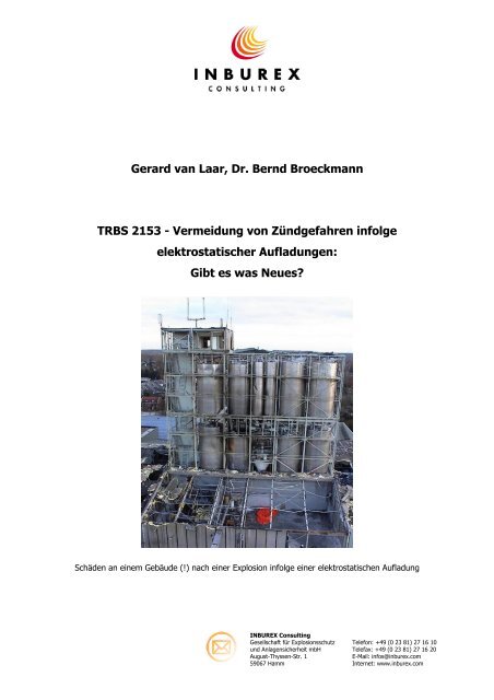 Gerard van Laar, Dr. Bernd Broeckmann TRBS 2153 - Vermeidung ...