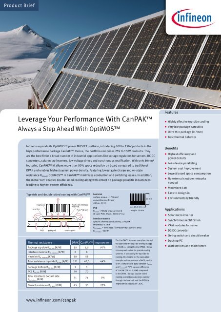 CanPAK Product Brief - Infineon