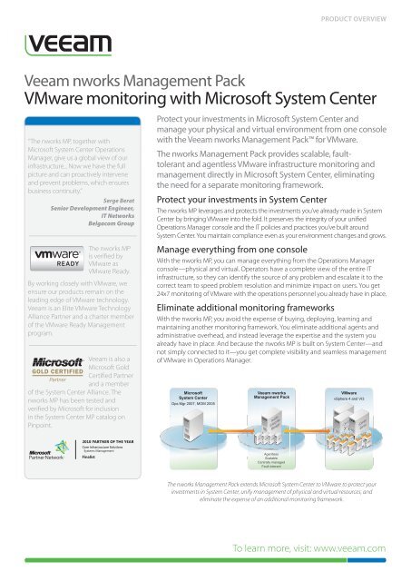 Veeam nworks Management Pack VMware monitoring with ... - Insight