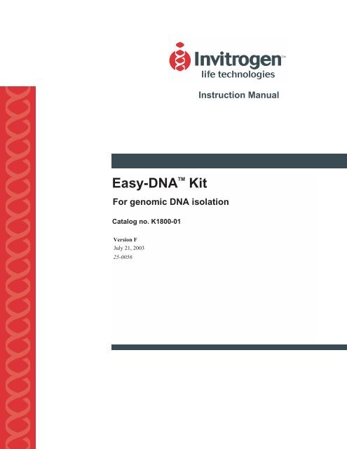 Easy-DNA™ Kit - Invitrogen