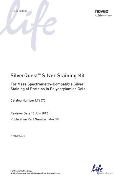 SilverQuest™ Silver Staining Kit - Invitrogen